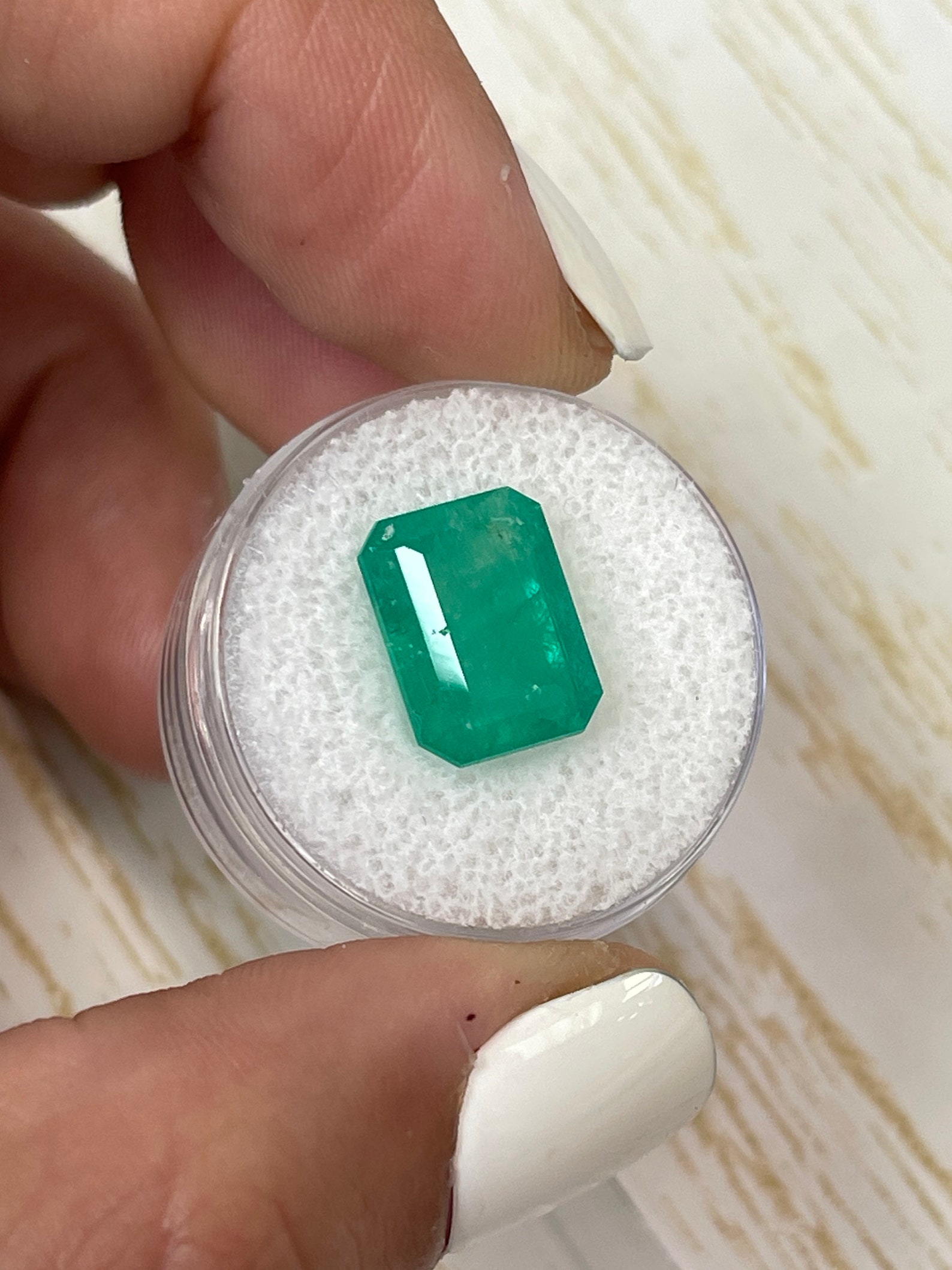 6.47 Carat 13x10 Earthy Deep Green Emerald Cut Loose Colombian - Etsy