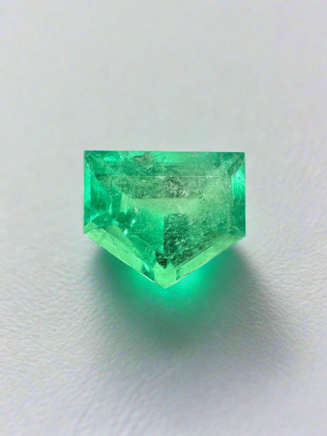 1.51 Carat Fancy Shield Cut Natural Loose Colombian Emerald, Shield Cut ...