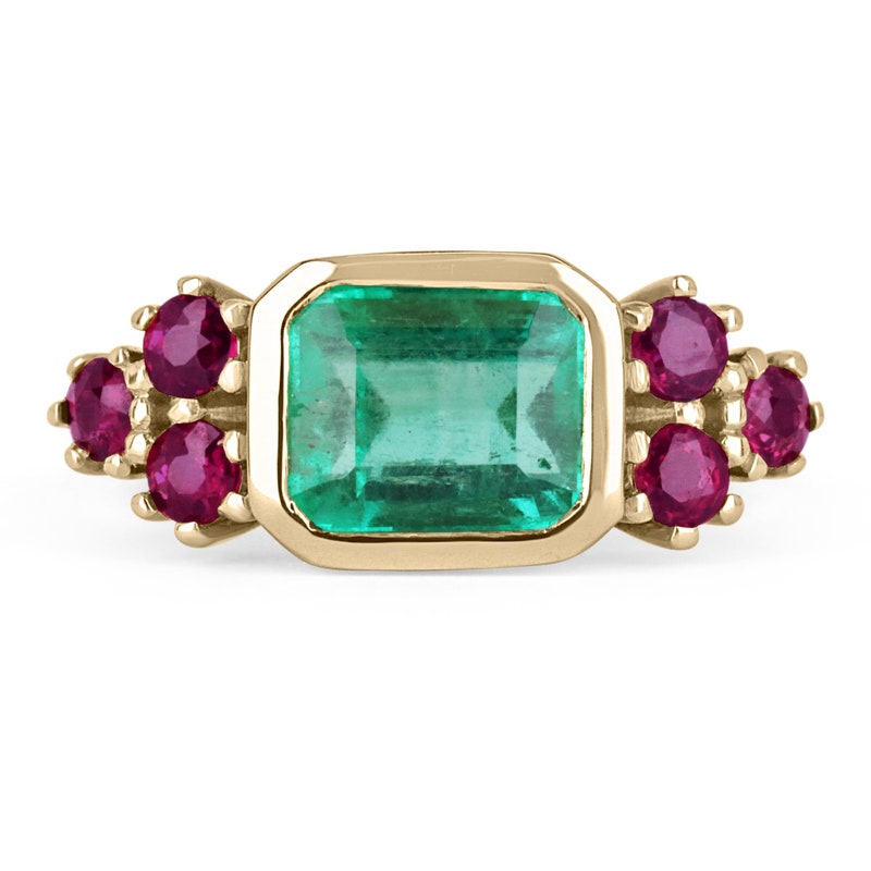 Ruby Emerald Ring - Etsy