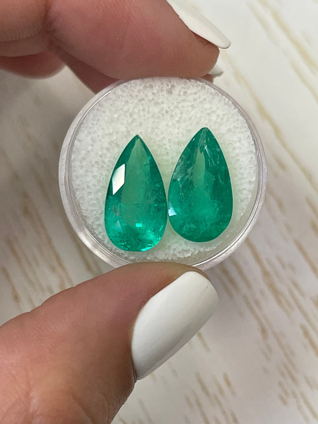 10.62tcw 16x9 Matching Loose Colombian Emeralds-pear Cut, Teardrop ...