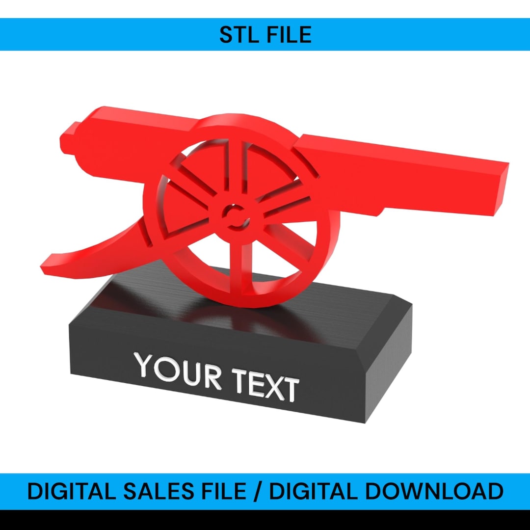 Personalized Arsenal FC Logo 3D Print File: Soccer Desk Decor (STP ...