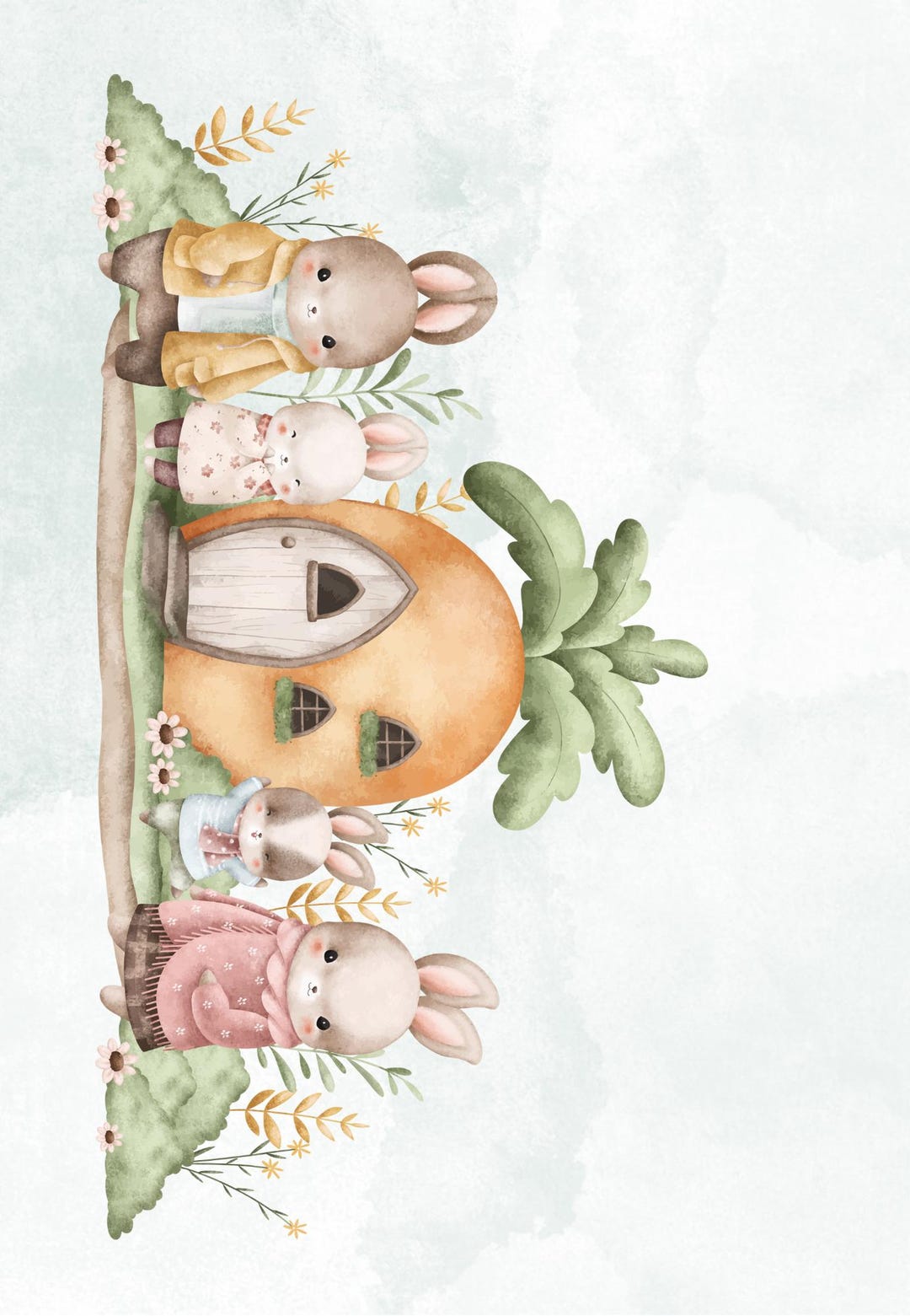 Bunny Rabbit Cottage Core Digital Files for Nursery - Etsy