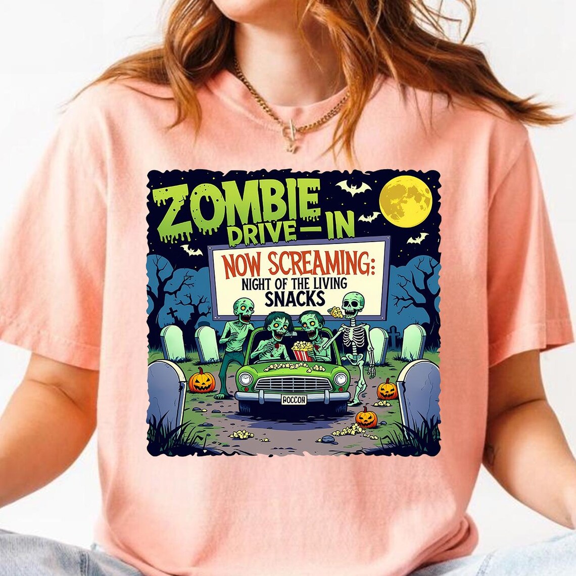Zombie Drive-in PNG: Spooky Halloween Movie Clipart (digital Download ...
