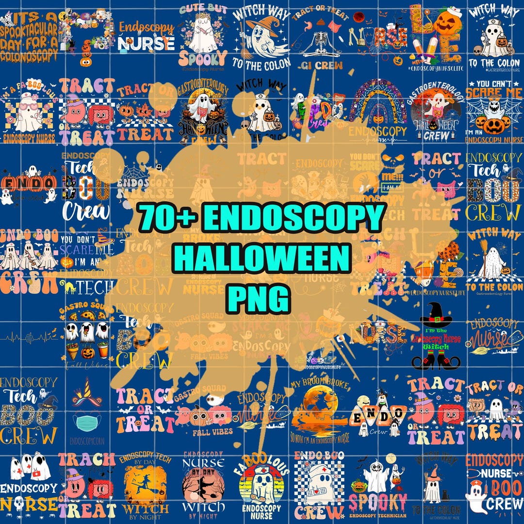 Funny Endoscopy Halloween PNG Bundle: Medical Clipart (digital Download ...
