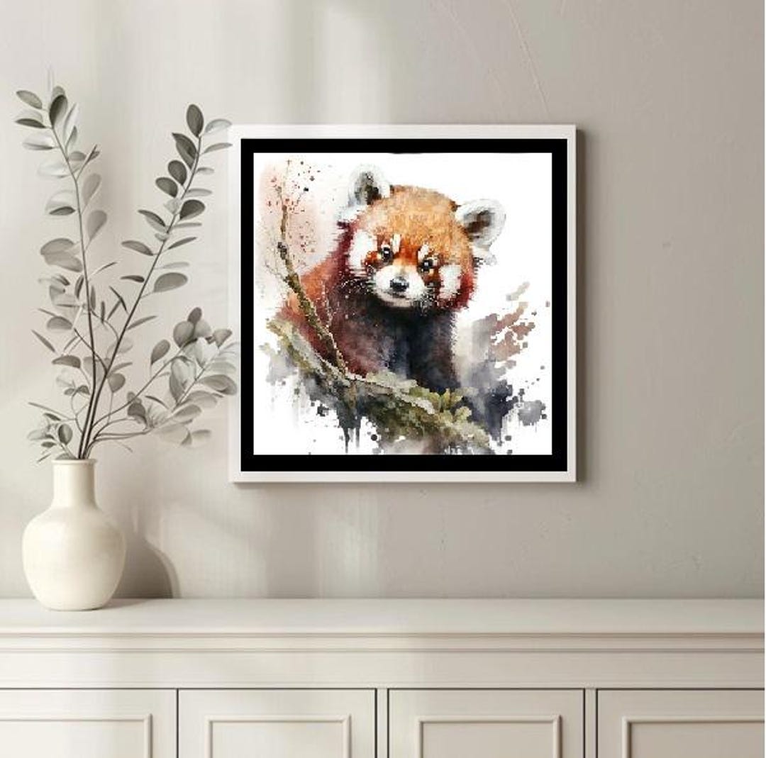 Red Panda Cross Stitch Pattern | Red Panda Embroidery Chart | Red Panda ...