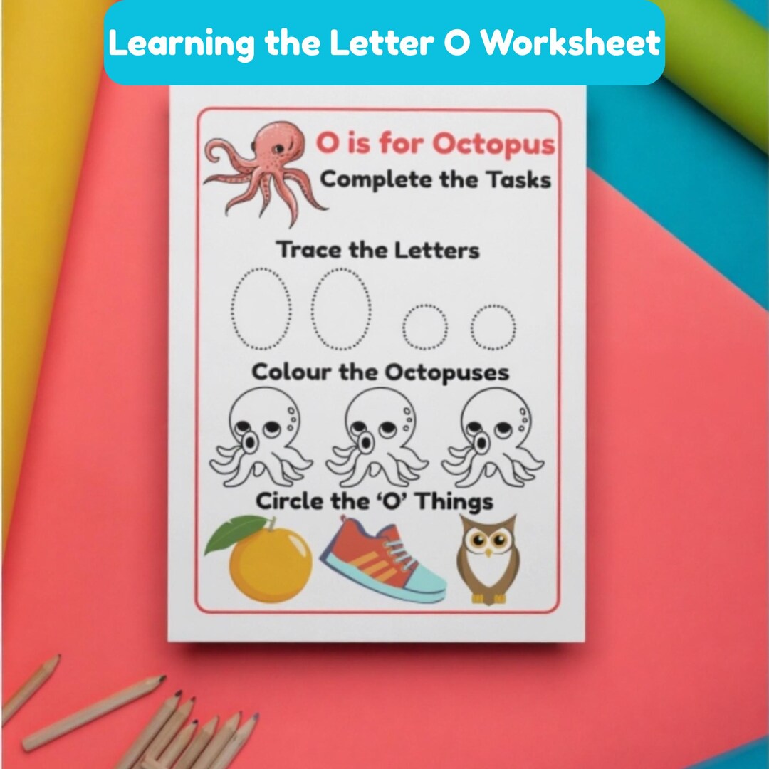 O is for Octopus Worksheet | Letter O Printable | Alphabet Activity for ...