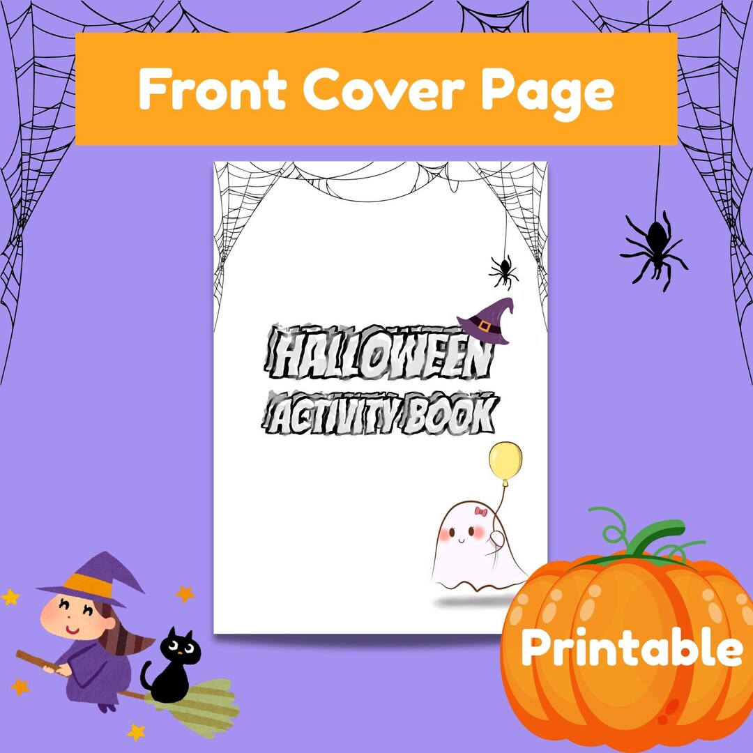 Kids Halloween Activity Book, Printable Activity, Halloween Colouring ...