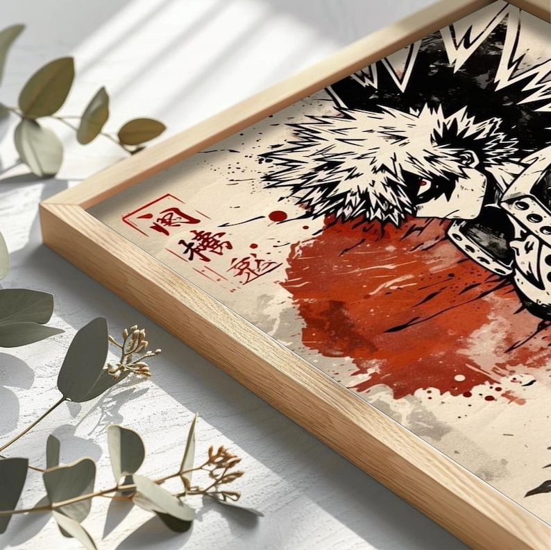 Bakugo Katsuki Explosion Power Poster, My Hero Academia Anime Wall Art ...