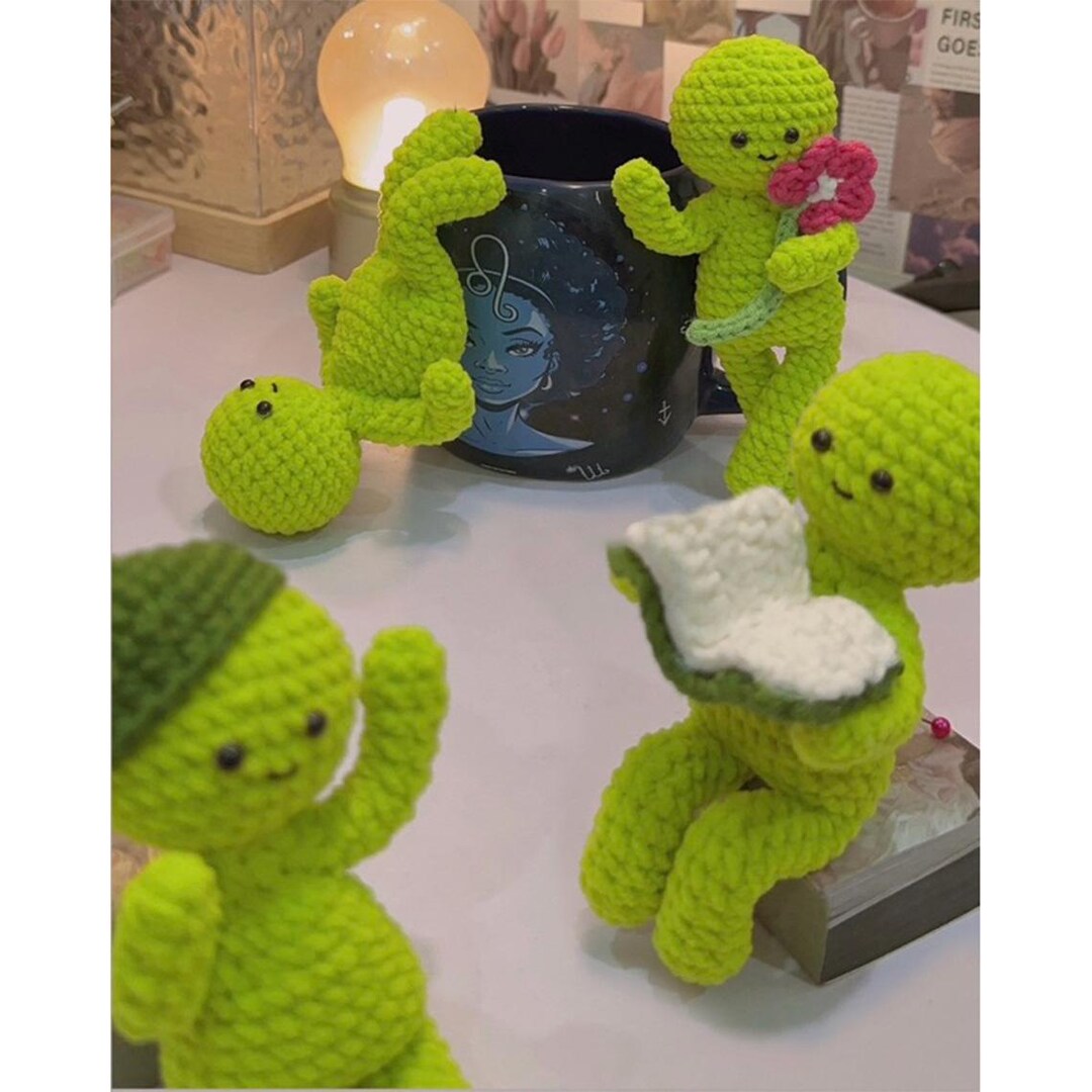 Mini Crochet Smiski Keychain - Amigurumi Smiski Doll - Handmade ...