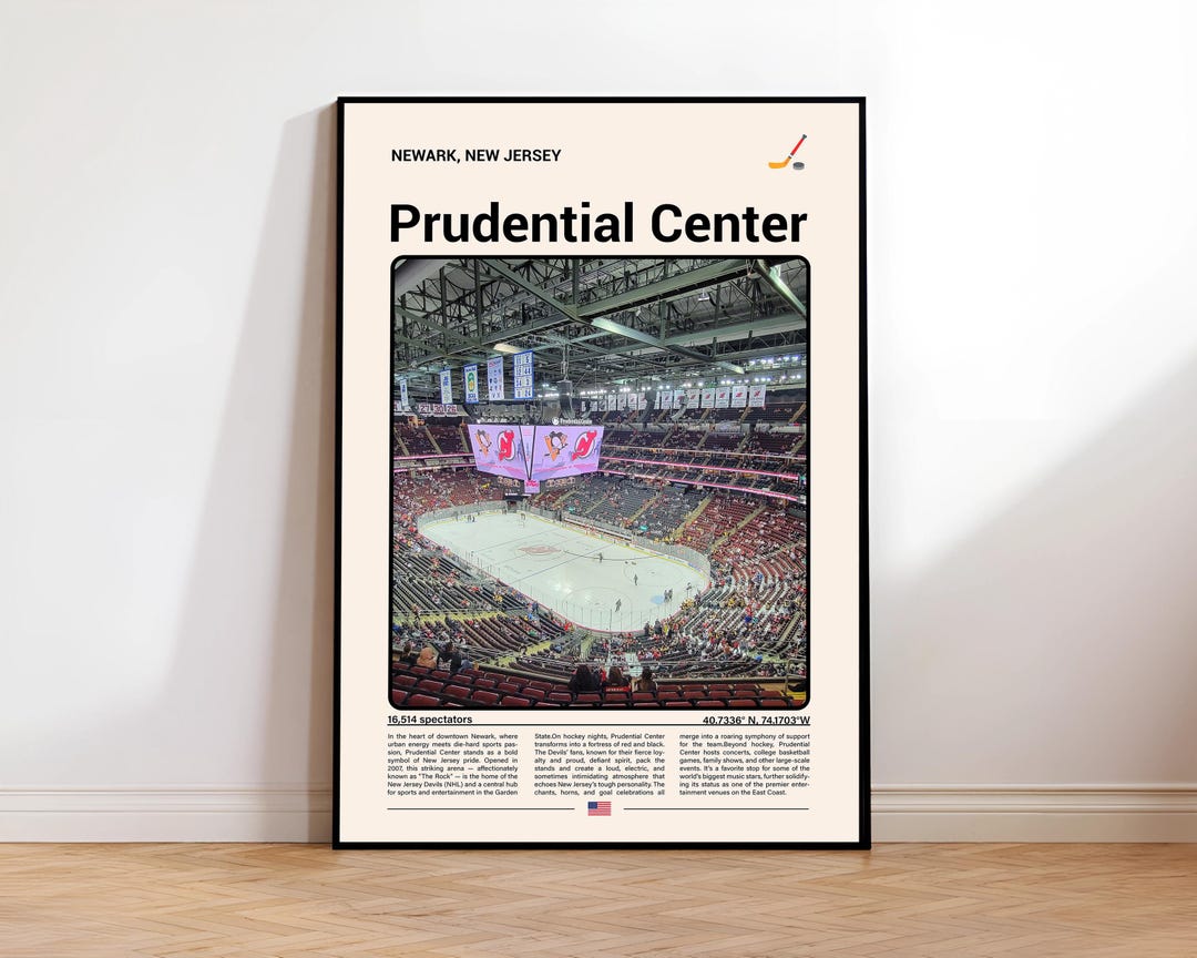 Prudential Center Poster | New Jersey Devils Hockey Art (digital ...