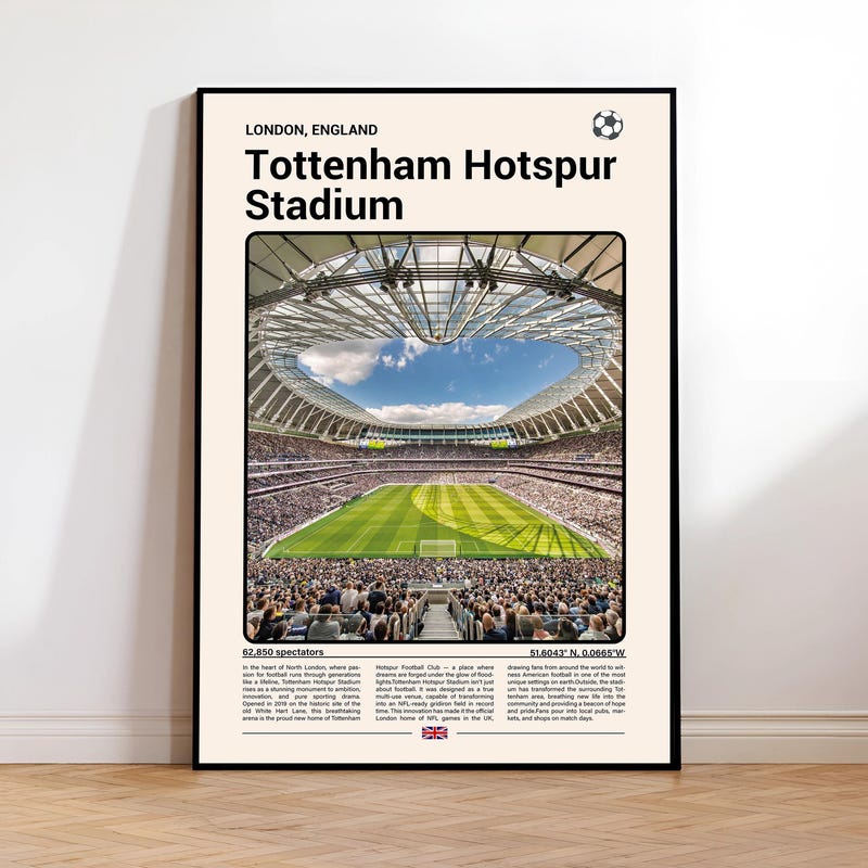 Football Wall Art Tottenham - Etsy