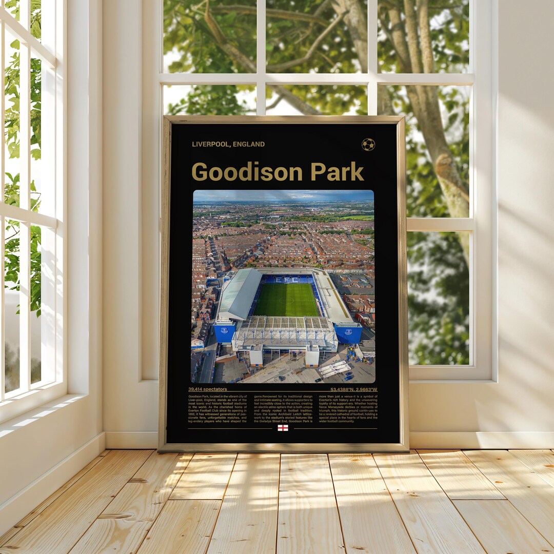 Everton Goodison Park Wall Art | Football Stadium Digital Print ...