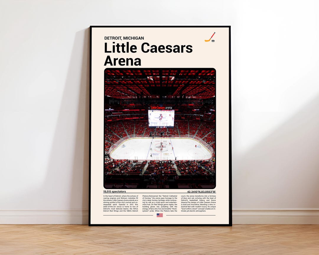 Little Caesars Arena Print | Detroit Hockey & Basketball Stadium ...