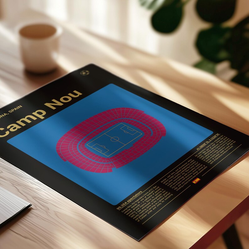 Barcelona Camp Nou, Football Stadium Print,city Print, Football Club ...