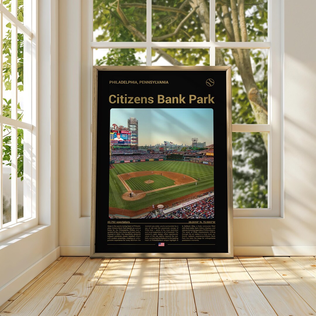 Phillies Citizens Bank Park Poster | Pennsylvania Baseball Art (digital ...