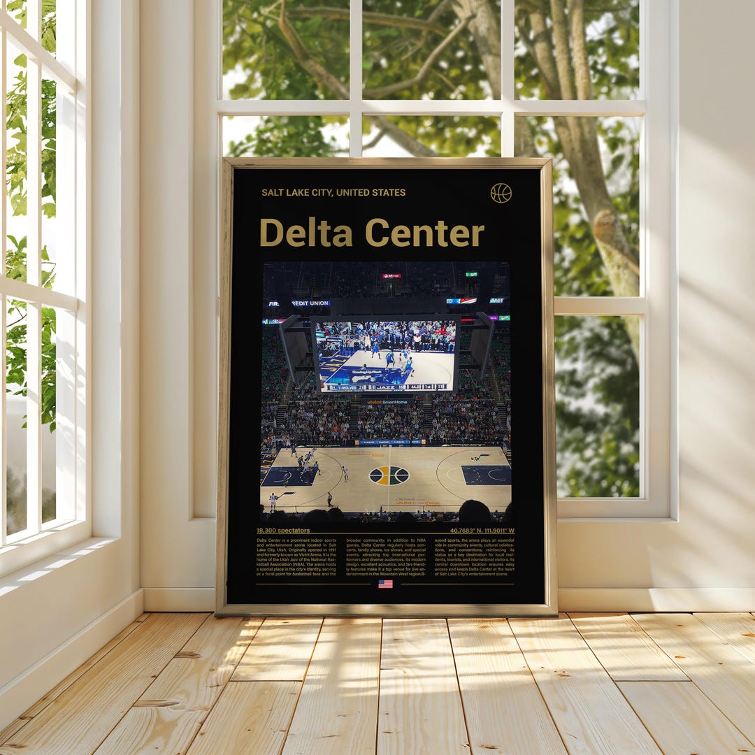 Delta Center Poster | Salt Lake City Sports Decor (digital Download) - Etsy