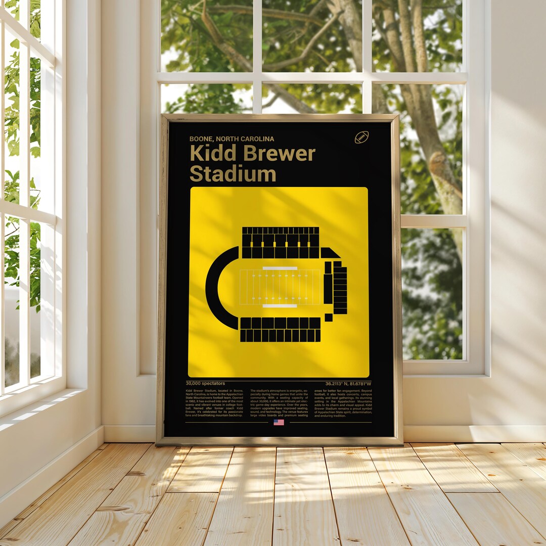 Kidd Brewer Stadium Art Print – Appalachian State Football, Sports ...