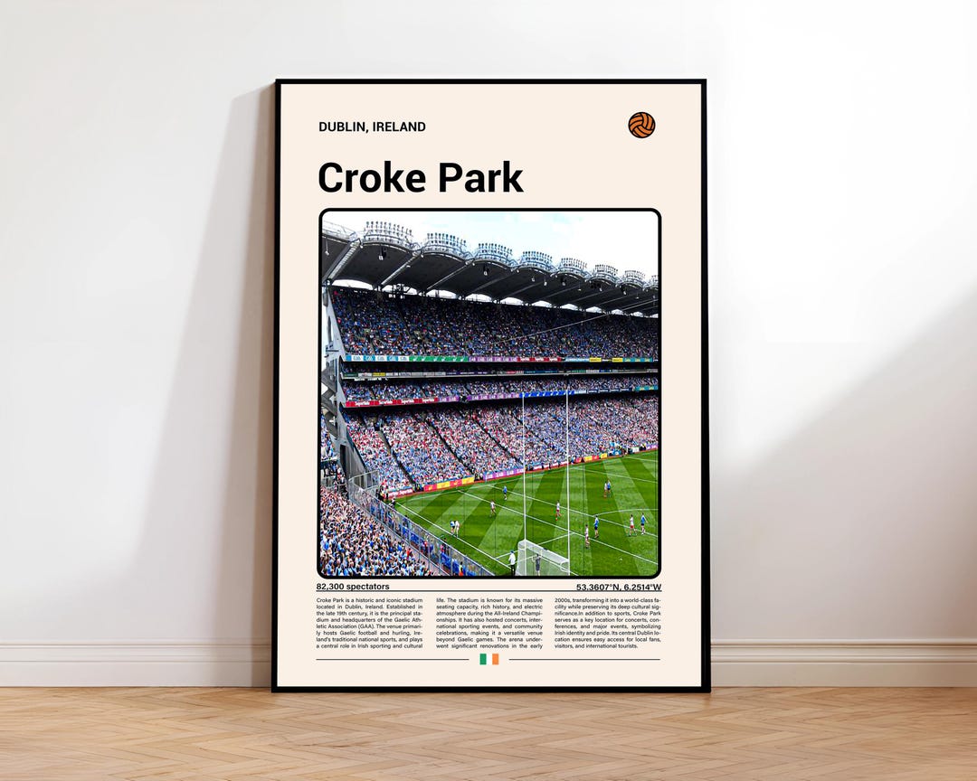 Croke Park Stadium Printable Wall Art | Dublin Ireland Sports Poster ...