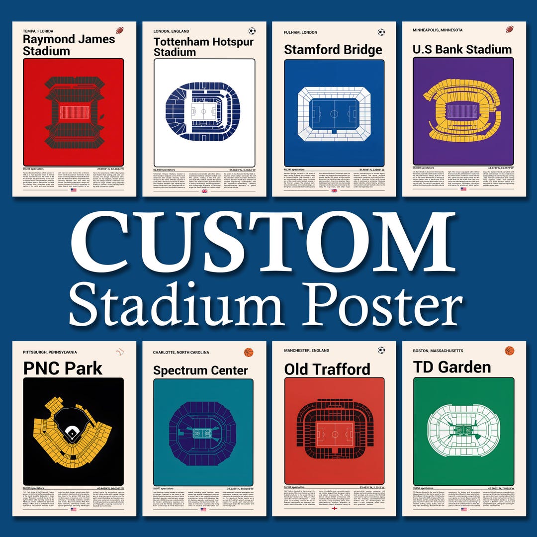 Custom Stadium Art Print | Sports Venue Poster (digital Download) - Etsy