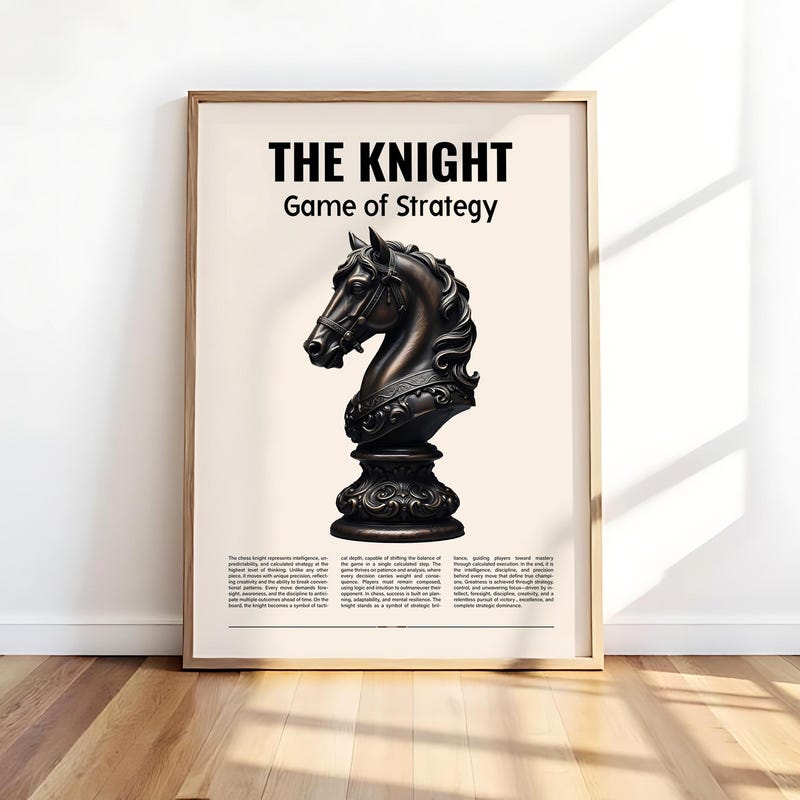 Knight Chess Piece Poster - Etsy