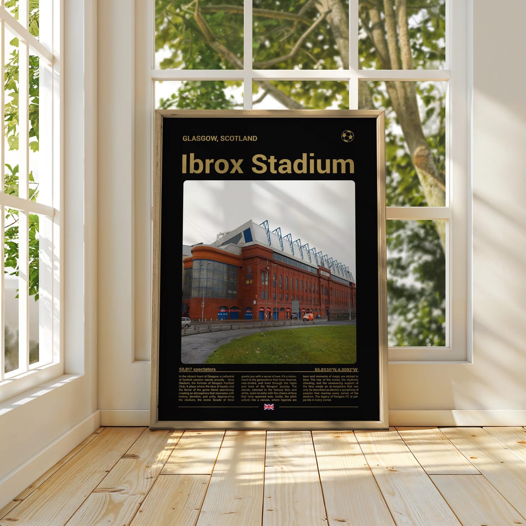 Ibrox Stadium Print | Glasgow Rangers Poster (digital Download) - Etsy
