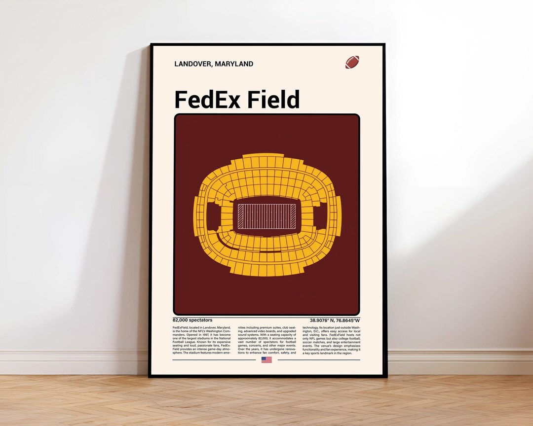 Fedex Field Stadium Art – Modern Football Print (digital Download) - Etsy