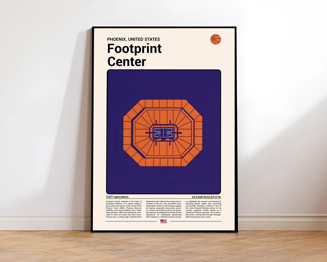 Footprint Center Phoenix Print | Suns Basketball Arena Artwork ...