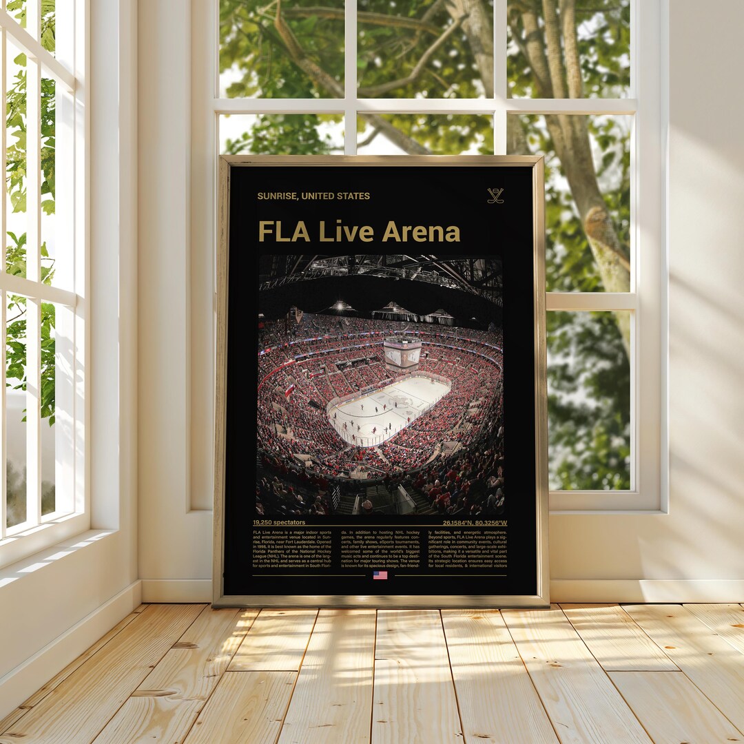 FLA Live Arena Poster | Florida Panthers Hockey, Sunrise (digital ...