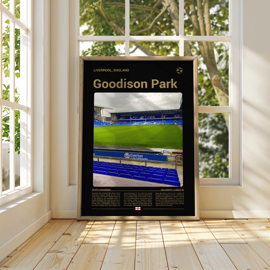 Goodison Park Stadium Poster | Everton England (digital Download) - Etsy