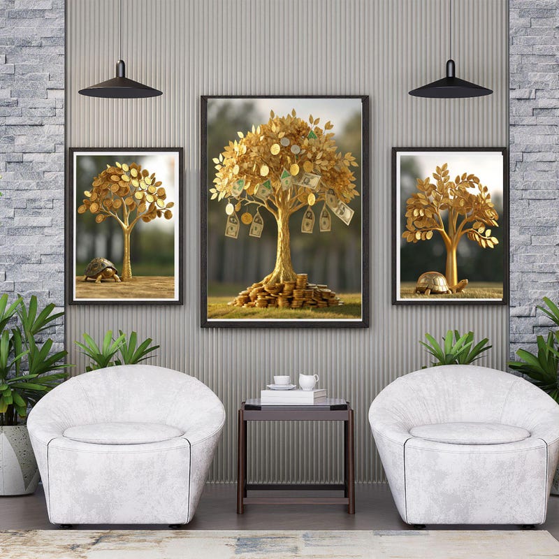 Money Tree Painting - Etsy