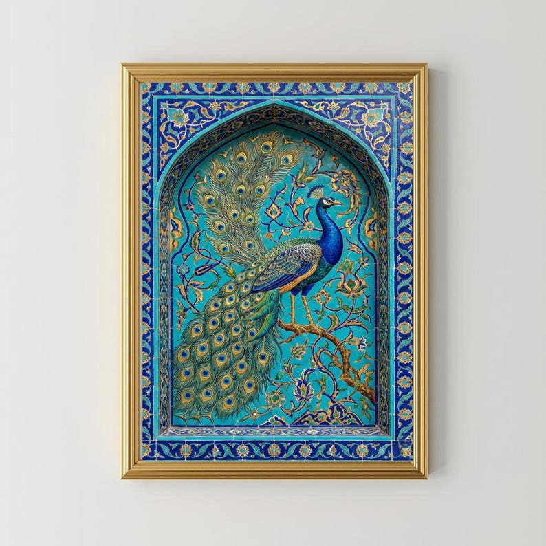 Vintage Peacock Painting, Indian Folk Art, Royal Poster, Animal Posters ...