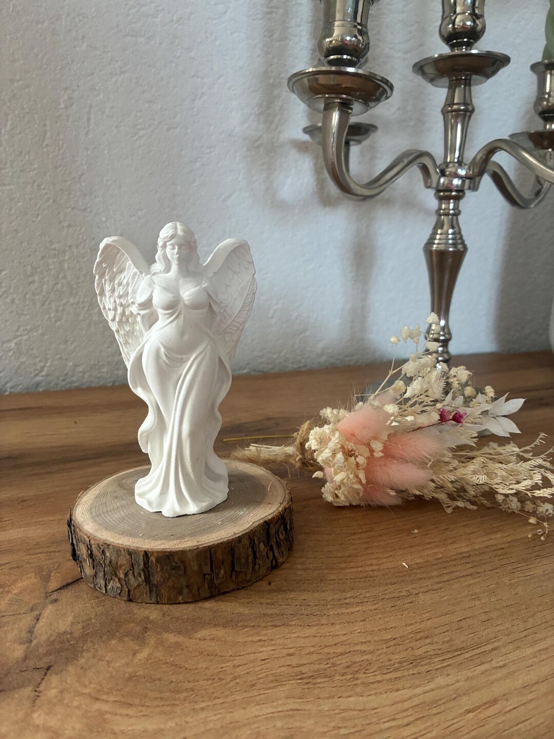 Elegant White Plaster Angel Statue – Perfect as a Gift or for ...