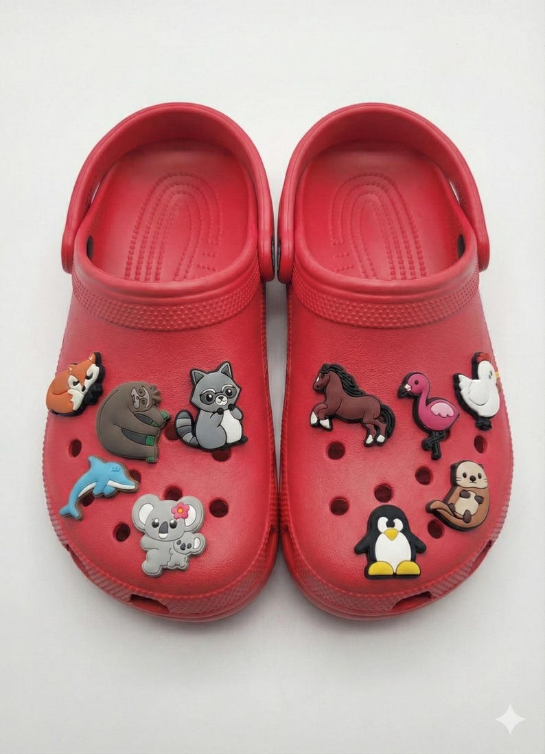 Cute Animal Wildlife Croc Charms (4 or 10 Pack) Shoe Charms Woodland ...