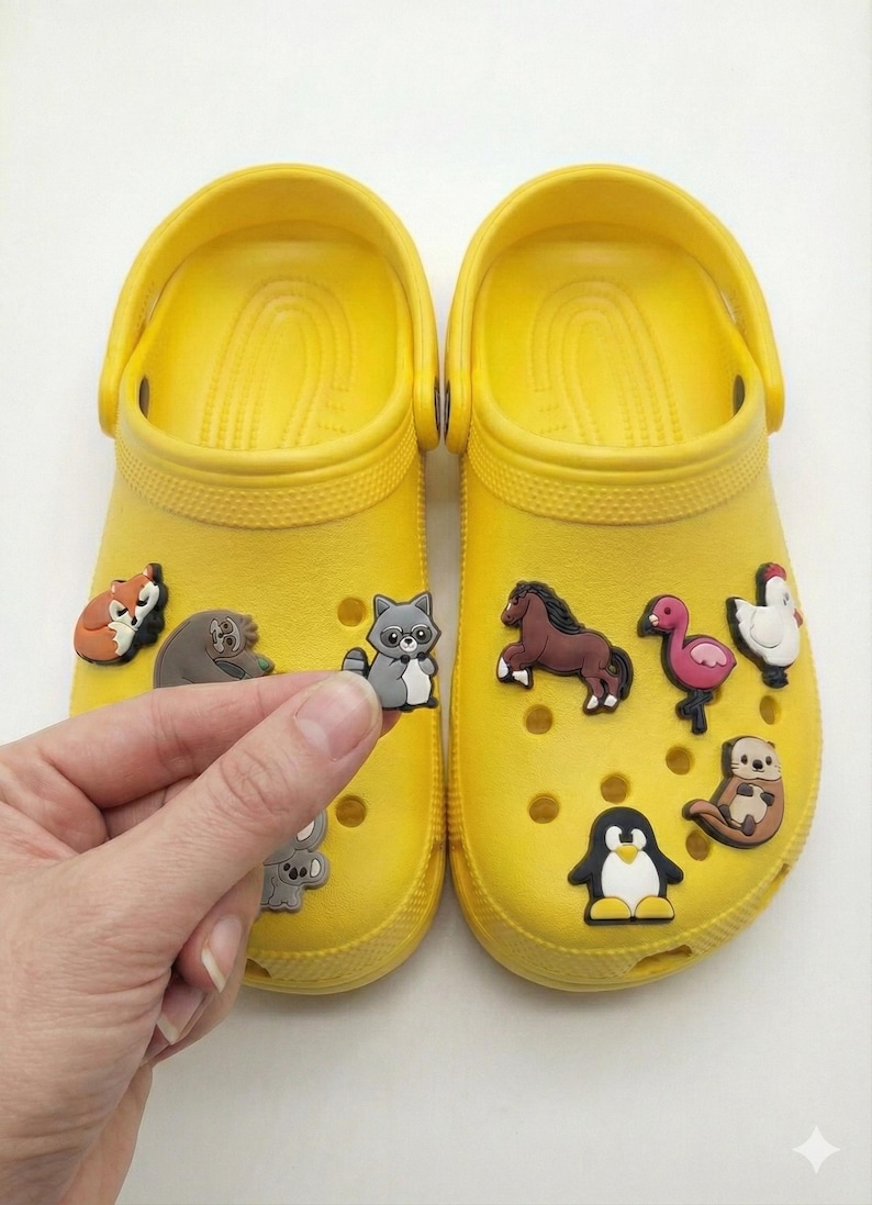 Cute Animal Wildlife Croc Charms (4 or 10 Pack) Shoe Charms Woodland ...