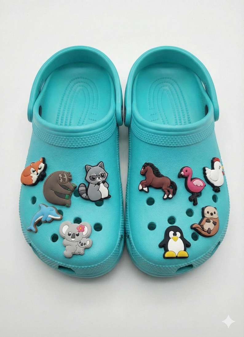 Cute Animal Wildlife Croc Charms (4 or 10 Pack) Shoe Charms Woodland ...