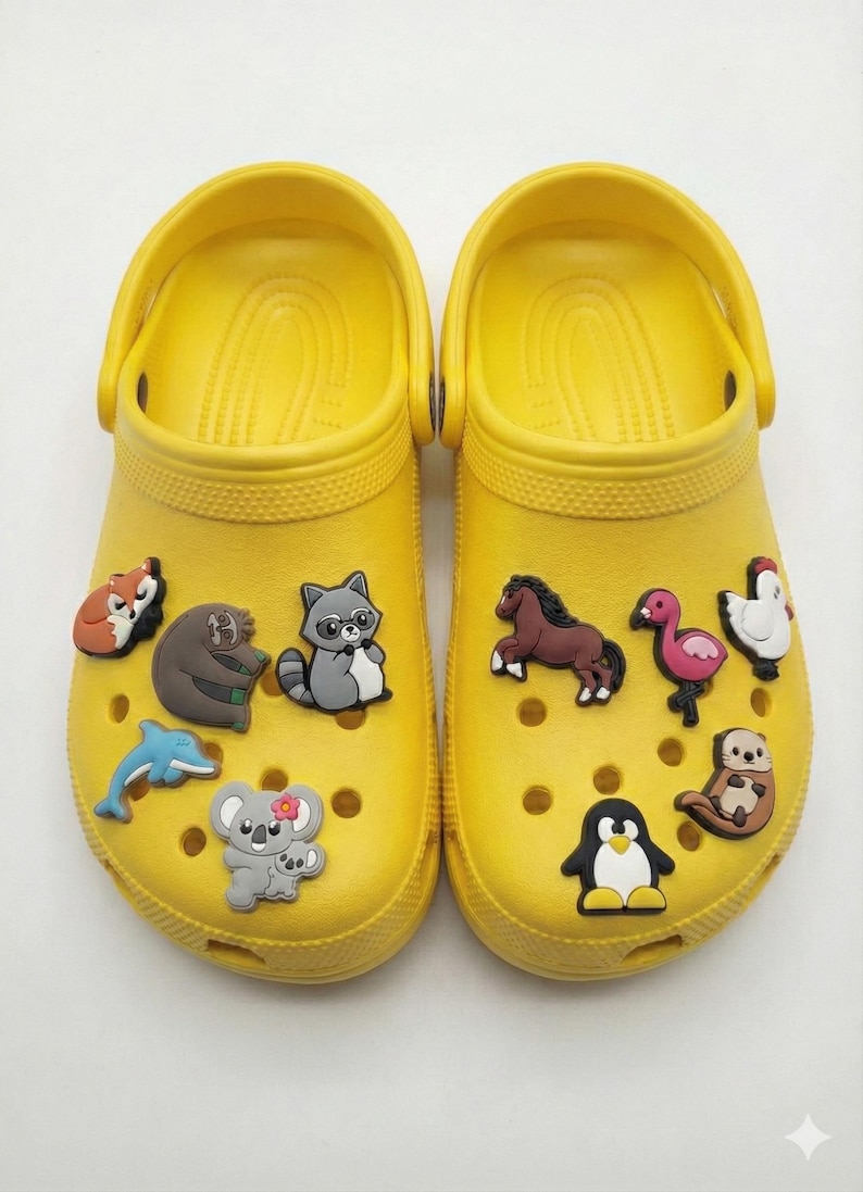 Cute Animal Wildlife Croc Charms (4 or 10 Pack) Shoe Charms Woodland ...