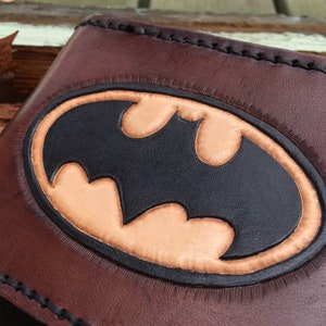 Batman Wallet Leather Bifold Wallet Superhero Mens Wallet Gift for Dad ...