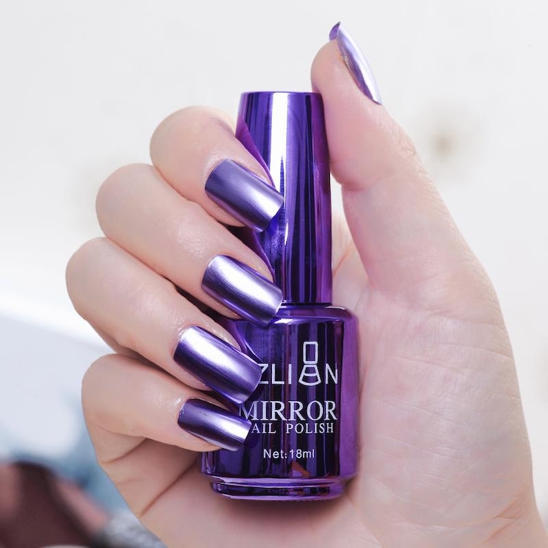 Mirror Silver Nail Polish | Metallic Chrome Effect Nail Lacquer ...