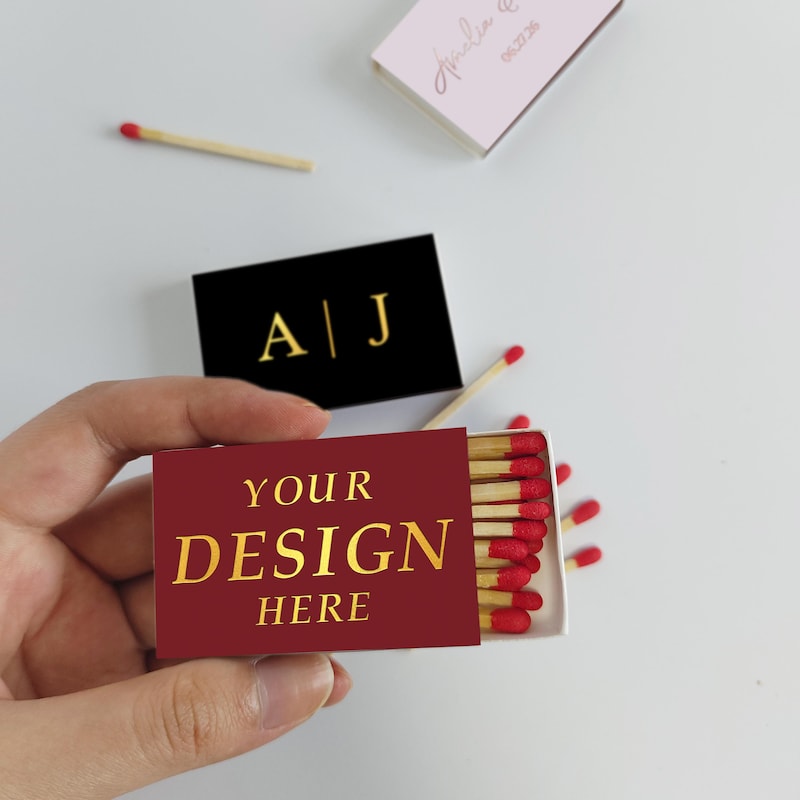 Gold Foil Custom Matchboxes - Etsy