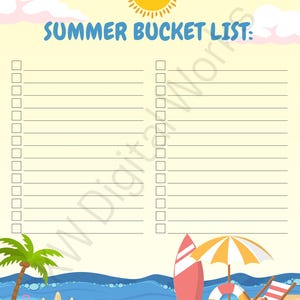 Summer Bucket List Printable | Kids, Adults & Family Activity Checklist ...