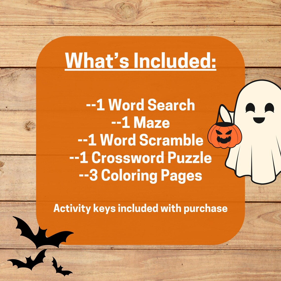 Halloween Activity Pack: Printable Games, Coloring Pages for Kids (ages ...