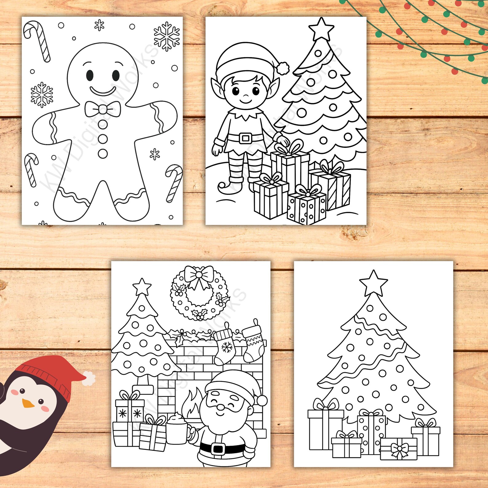 Christmas Coloring Pages for Kids Ages 4-10 | 8 Printable Holiday ...