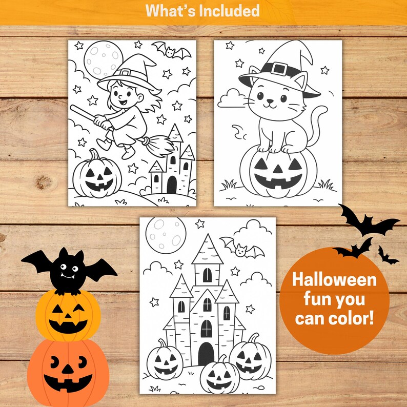 Halloween Activity Pack: Printable Games, Coloring Pages for Kids (ages ...