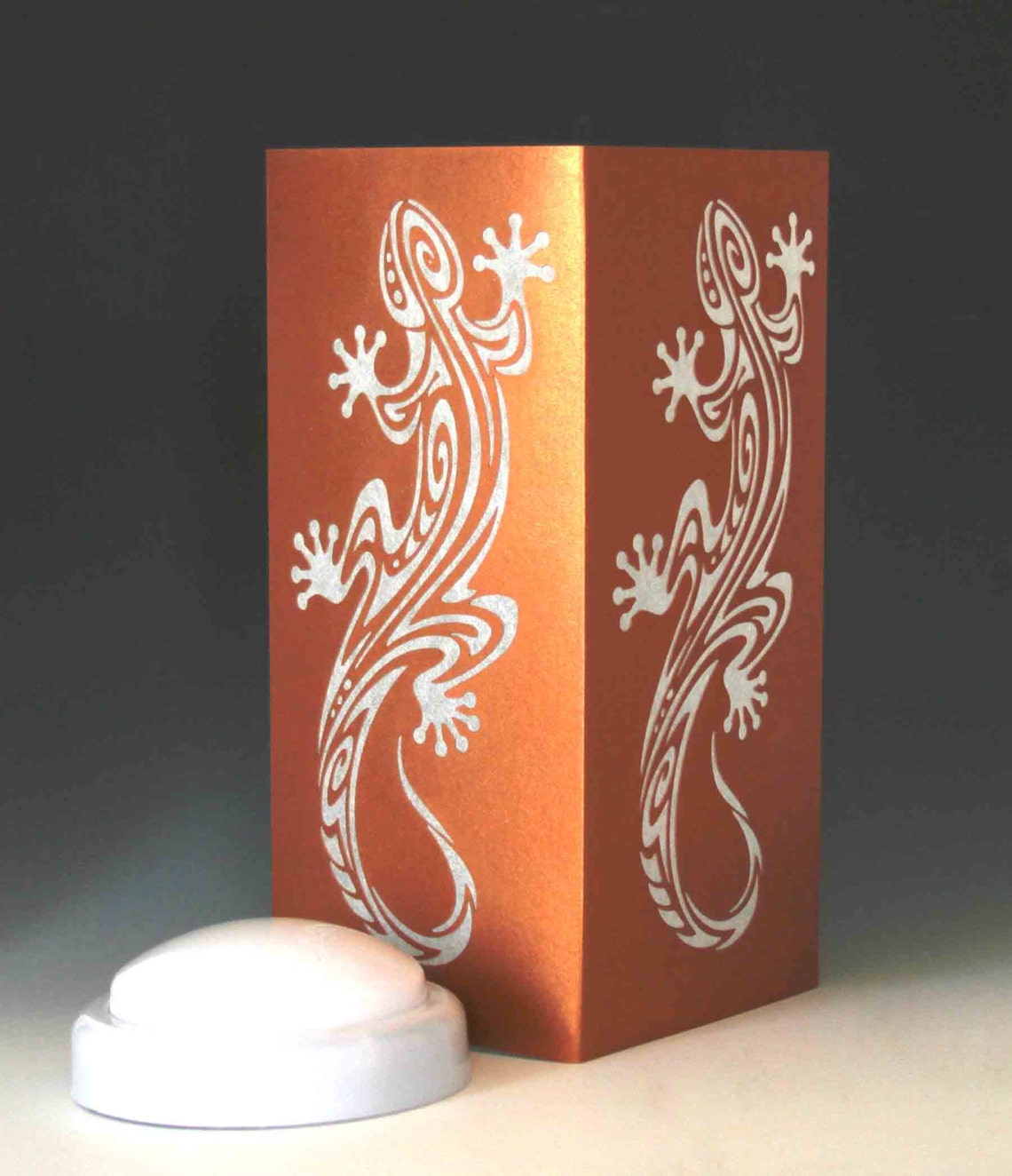 Gecko Centerpiece Luminary Table Lamp Night Light 78 - Etsy