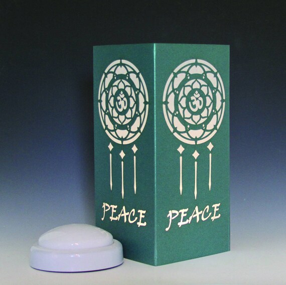 OM Peace Centerpiece Luminary Table Lamp Night Light 65 | Etsy