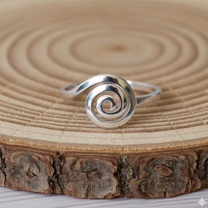 Dainty Spiral Ring, 925 Silver Swirl Rings, Handmade Rings, Gift for ...