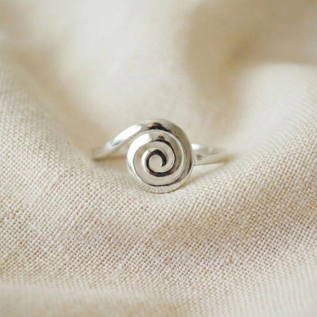 Dainty Spiral Ring, 925 Silver Swirl Rings, Handmade Rings, Gift for ...