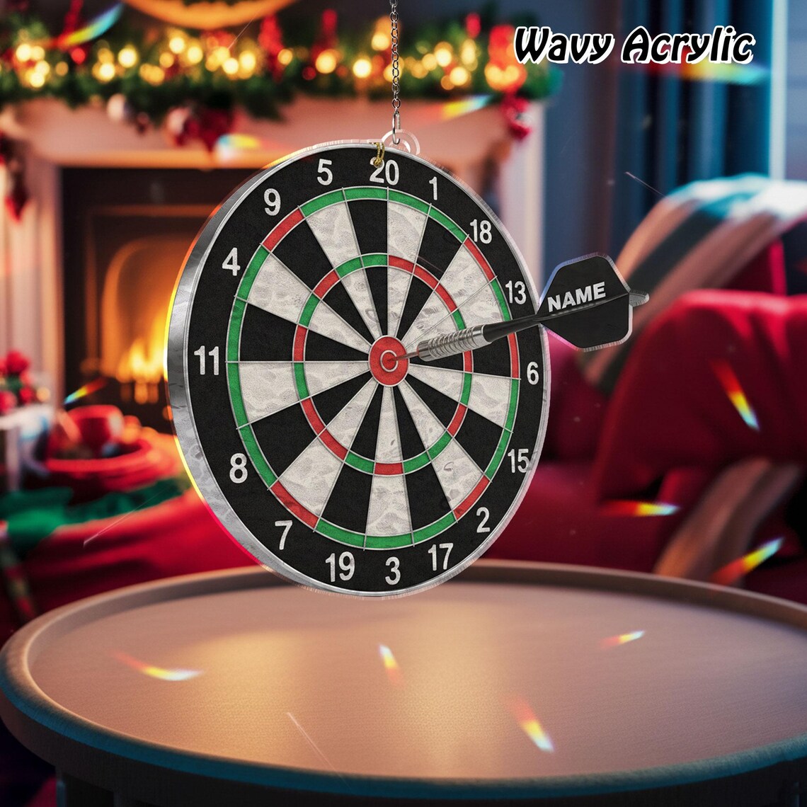 Personalized Dartboard Christmas Ornament, Custom Dart Player Gift ...
