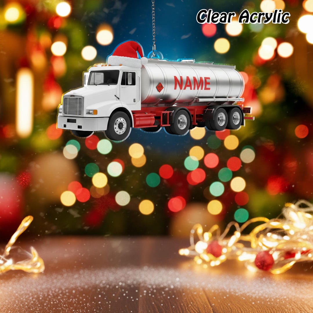 Custom Tanker Truck Christmas Ornament, Personalized Trucker Gift ...