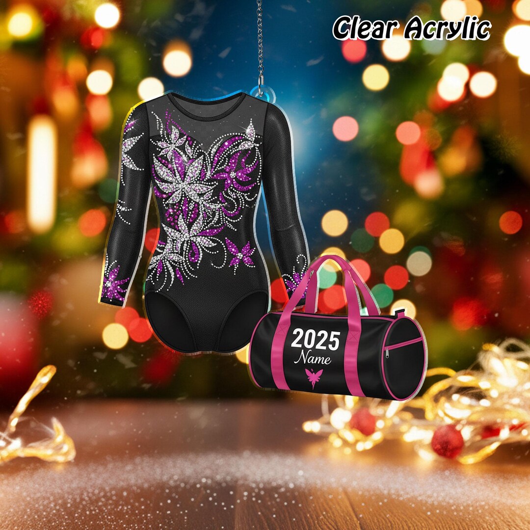 Personalized Gymnastics Christmas Ornament, Custom Gymnast Gift, Sport ...